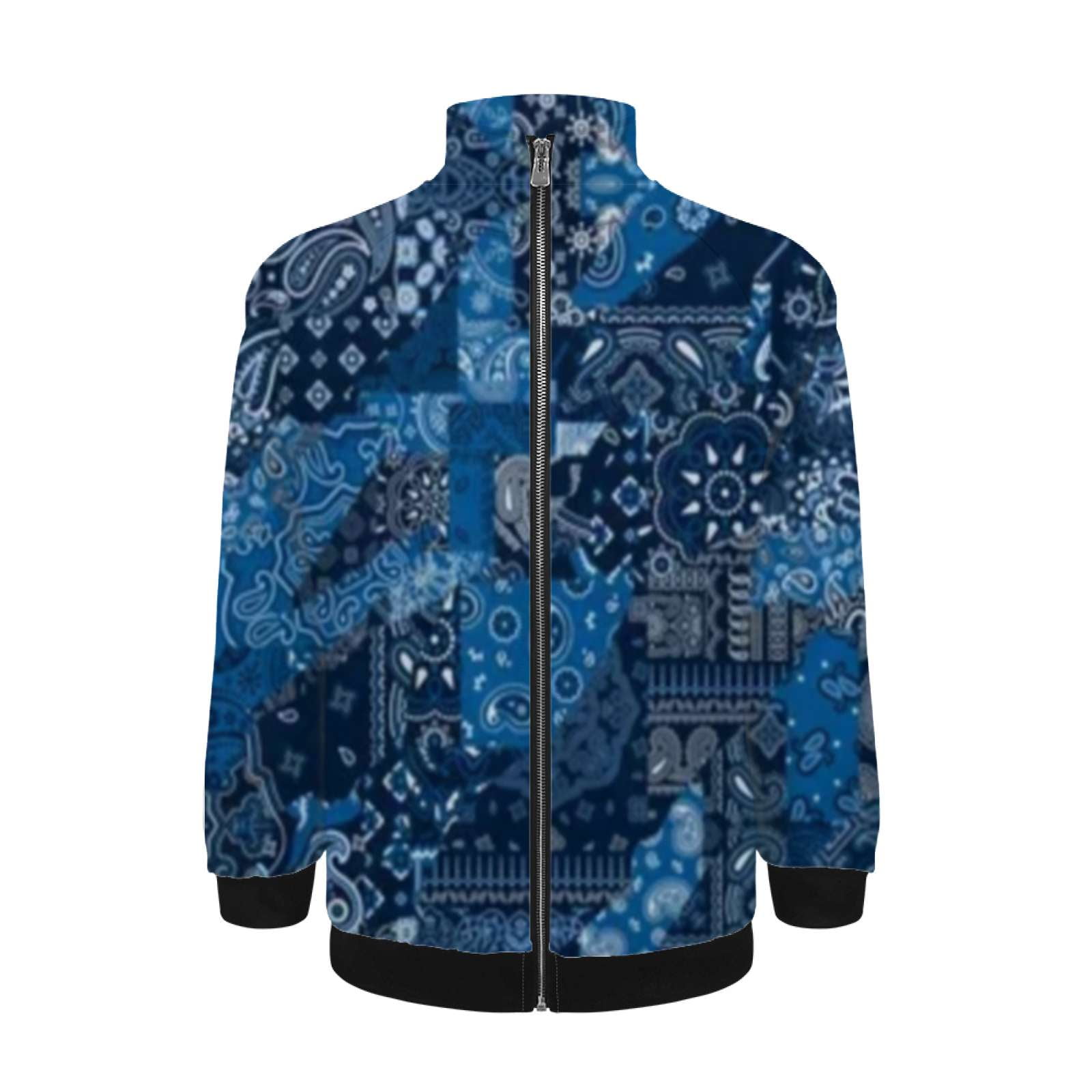 Blue Bandana Kerchief Paisley Jacket Men's Street Cool Long Sleeves ...