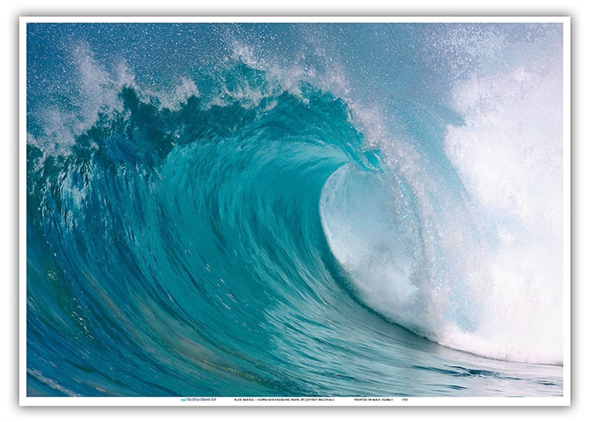 Blue Barrel - Hawaiian Breaking Wave - Hawaii - From an Original Color ...