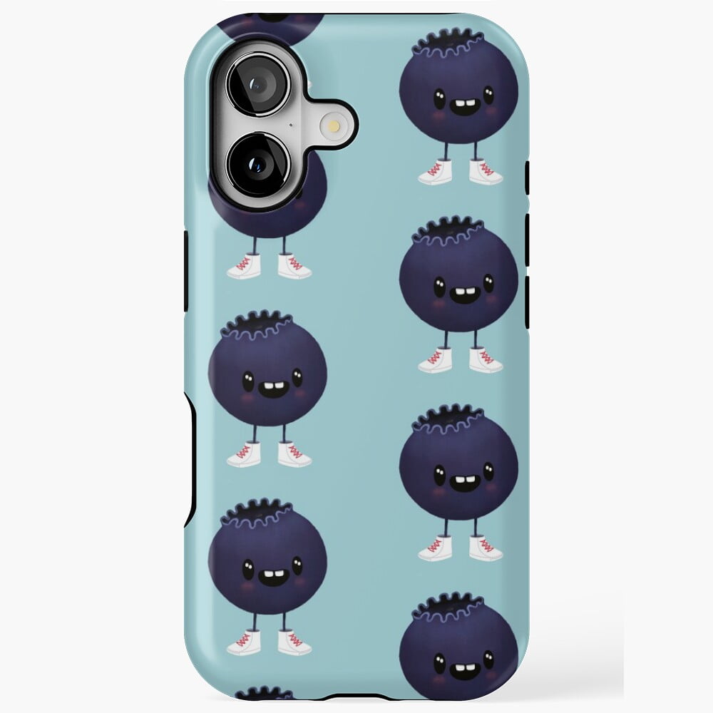 Blue Barry Cute Blueberry Cartoon Meme iPhone Tough Case for 17/15/14 ...