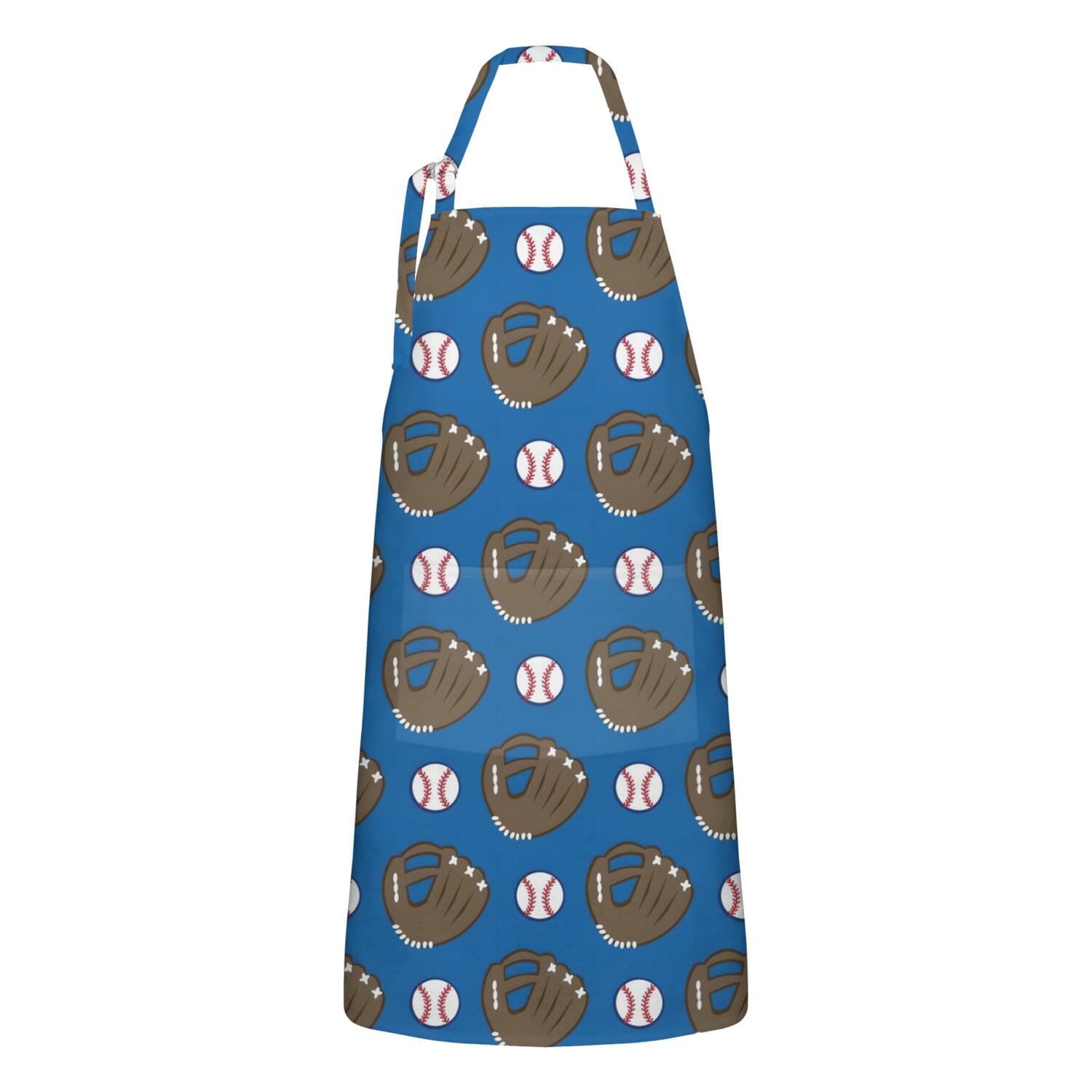 Blue Baseball Gloves and Balls Pattern Apron-Garden Aprons for Women ...
