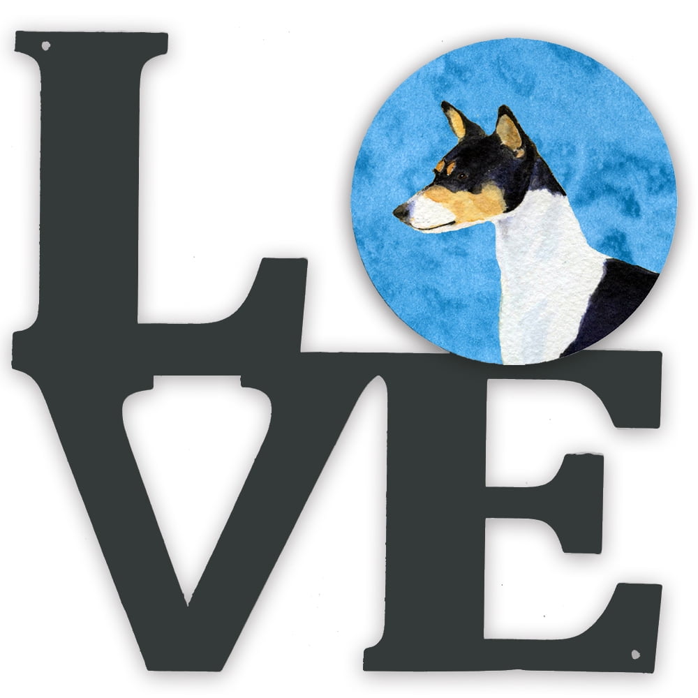 Blue Basenji Metal Wall Artwork LOVE - Walmart.com
