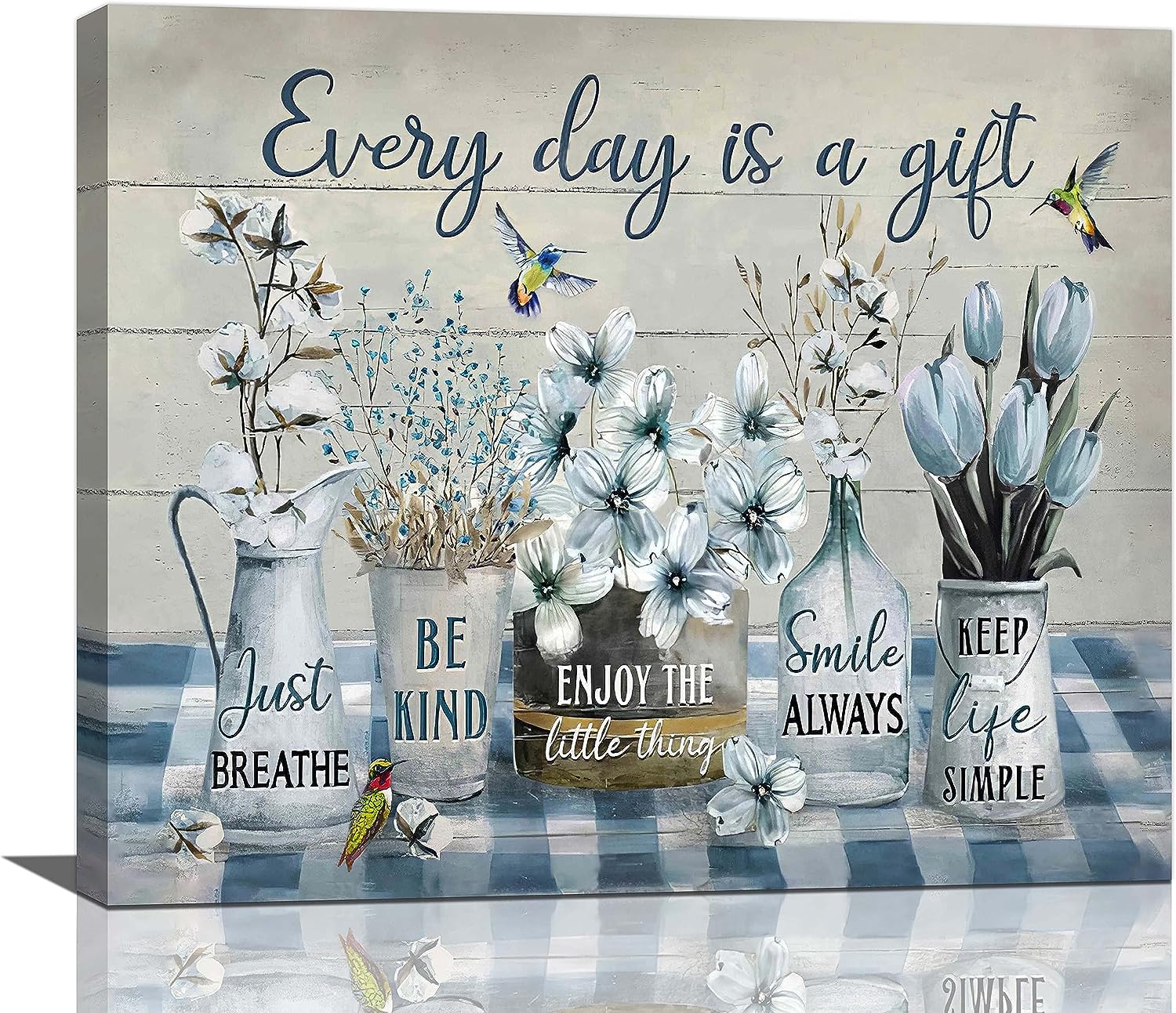 Blue Basketball Canvas Wall Art Paintings for Boys Bedroom Room Decor ...