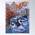 Blue Basketball Sneaker Inspired Sports Poster, Poster Home Decor ...