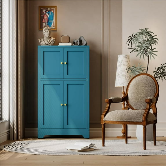 Blue Bathroom Storage Cabinet,Navy Blue Storage Cabinets,Bathroom Floor ...