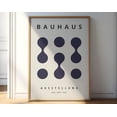 Blue Bauhaus Print Wall Art Mid Century Modern Wall Art Minimalist Wall ...