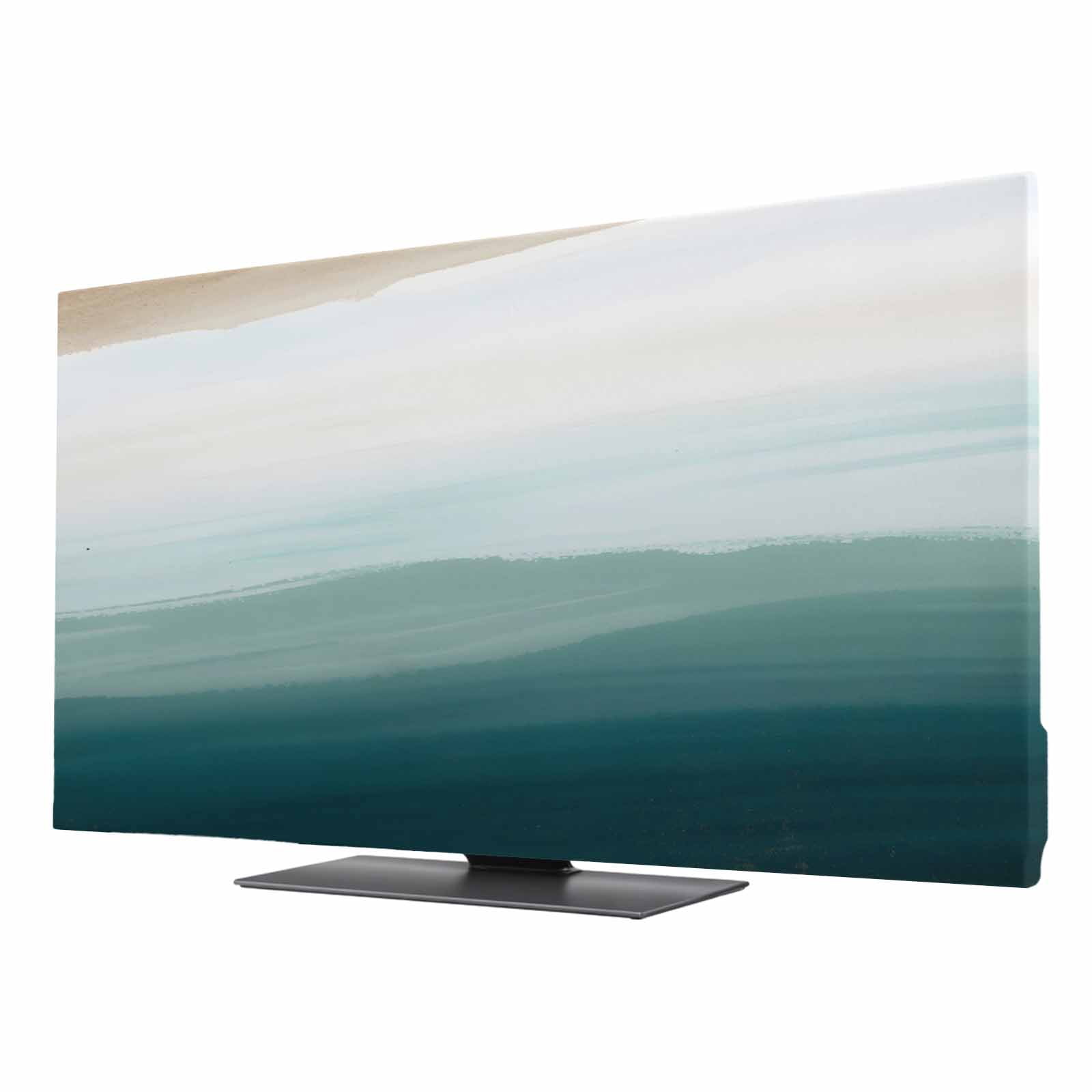 Blue Beach Gradient TV Cover for 50 Inch Screen, Stretch Fabric ...