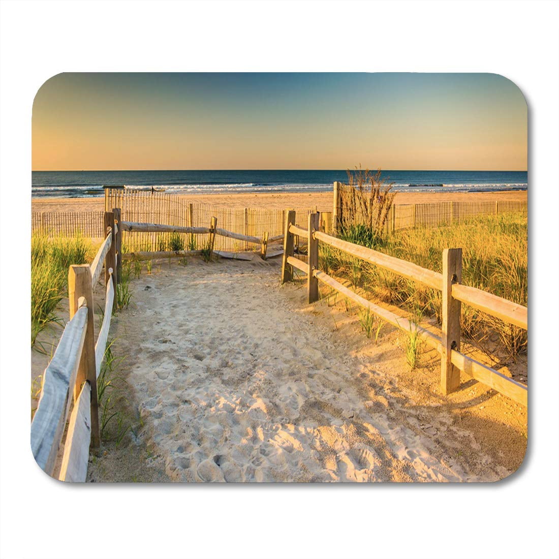 Blue Beach Path Over Sand Dunes to The Atlantic Mousepad Mouse Pad ...