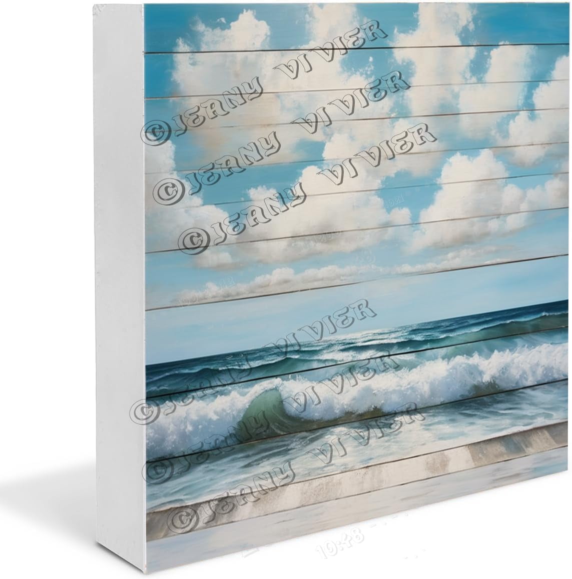 Blue Beach Sea Ocean Landscape Wooden Box Sign Gifts for Sisters Funny ...