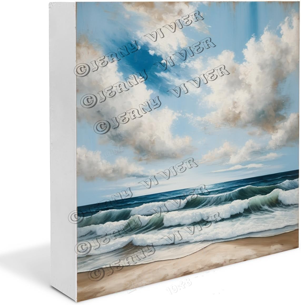 Blue Beach Sea Ocean Landscape Wooden Box Sign Gifts for Sisters Funny ...