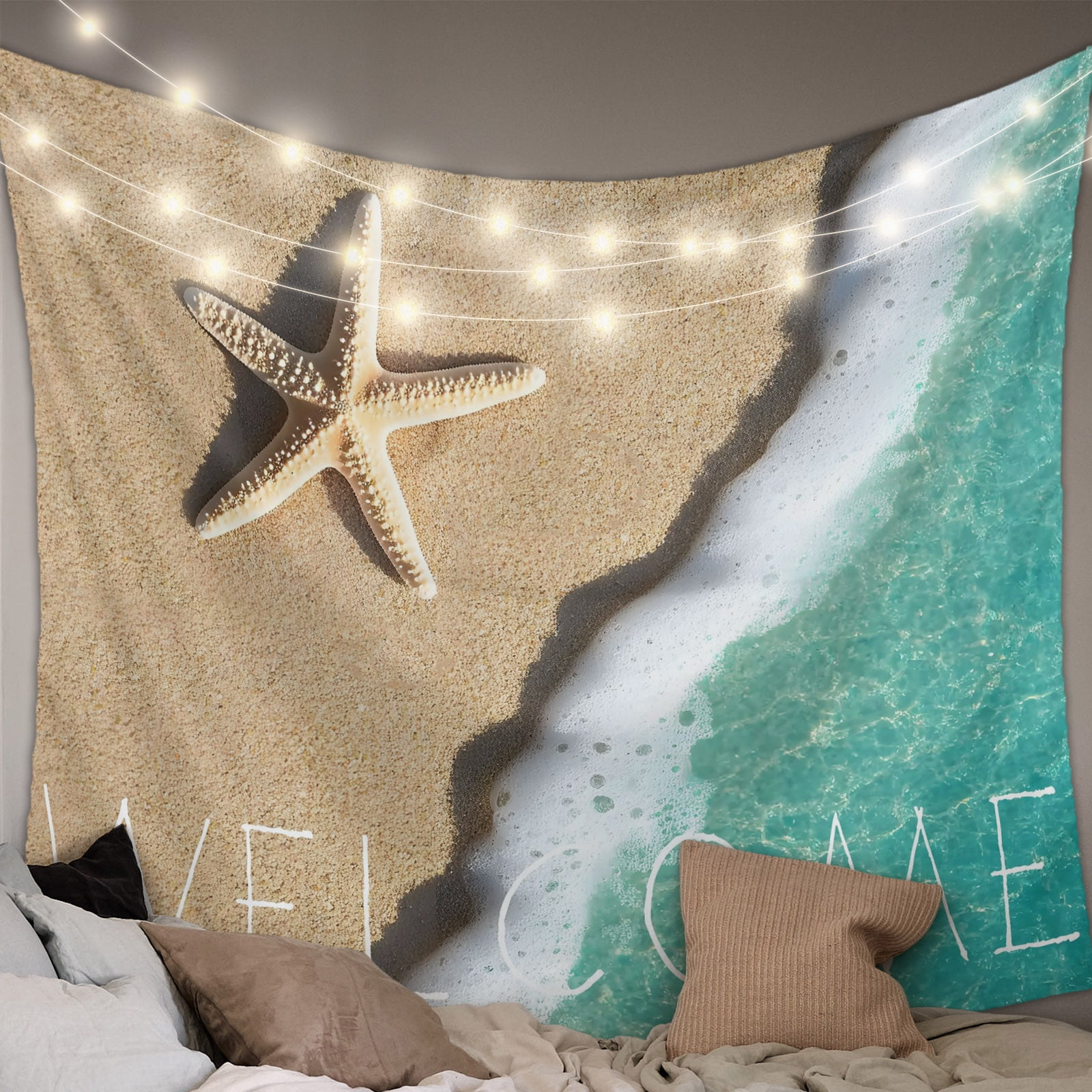 Blue Beach Summer Large Tapestry for Bedroom Wall Hanging Tapestry ...