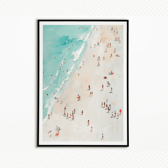 Blue Beach Summer Ocean Scene Poster , Poster Print Only - Walmart.com