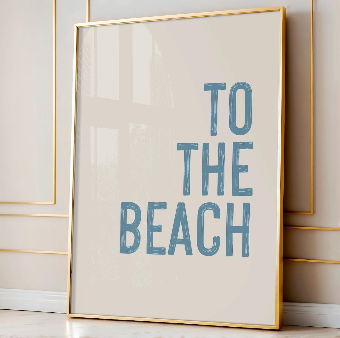 Blue Beachy Coastal Print, To The Beach, Coastal Cowgirl Art, Apartment ...