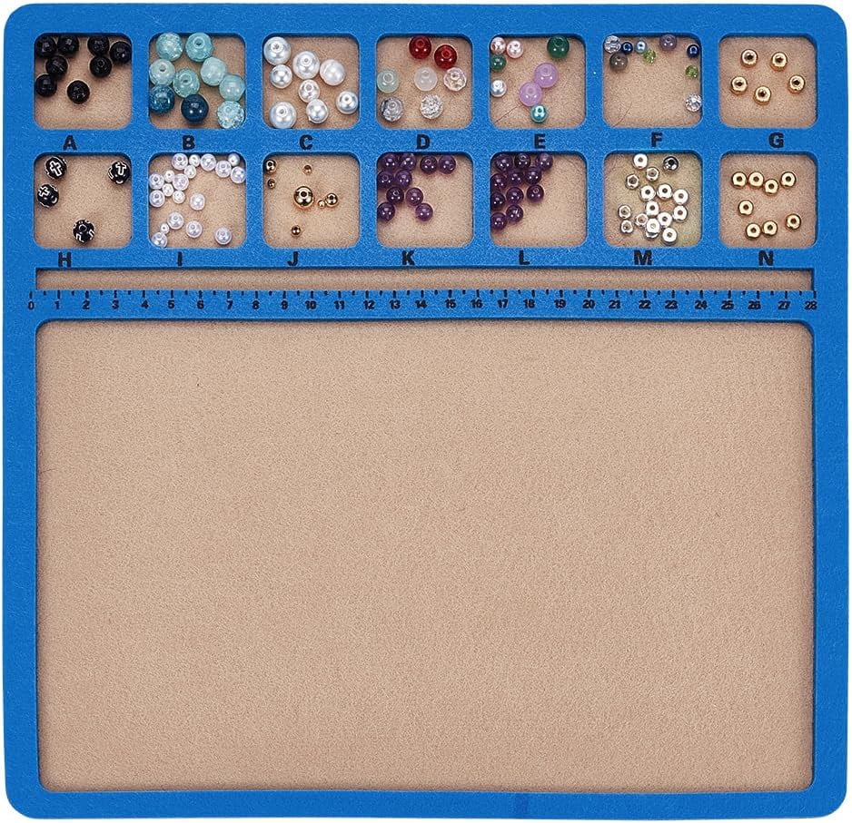 Blue Bead Mat with Rectangular Felt Board 30 x 30 cm with Ladders and ...