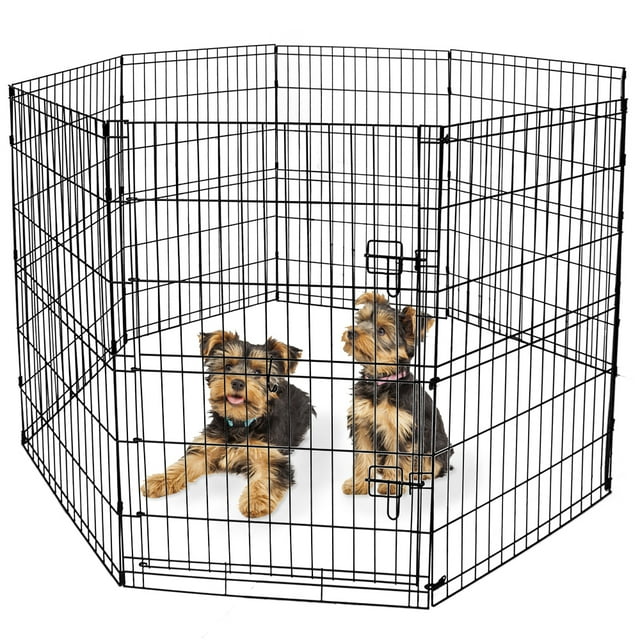 Blue Beagle Pet Exercise Pen, 36" Large Indoor & Outdoor Playpen for ...