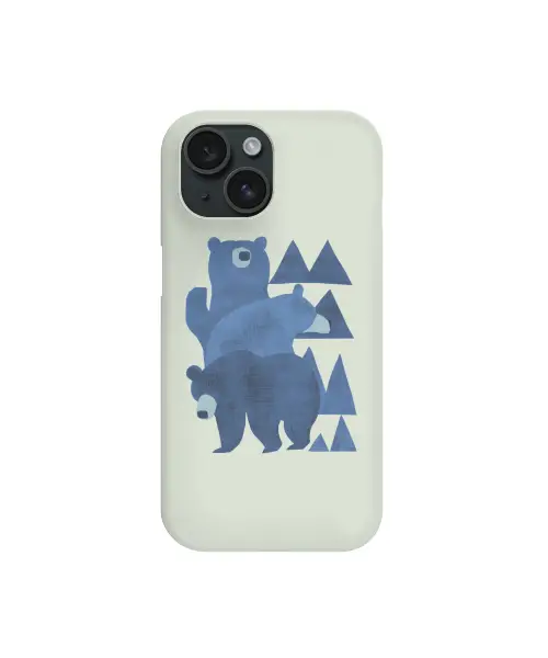 Blue Bears Whimsical Animal Themed Phone Case for iPhone 11-17 All ...