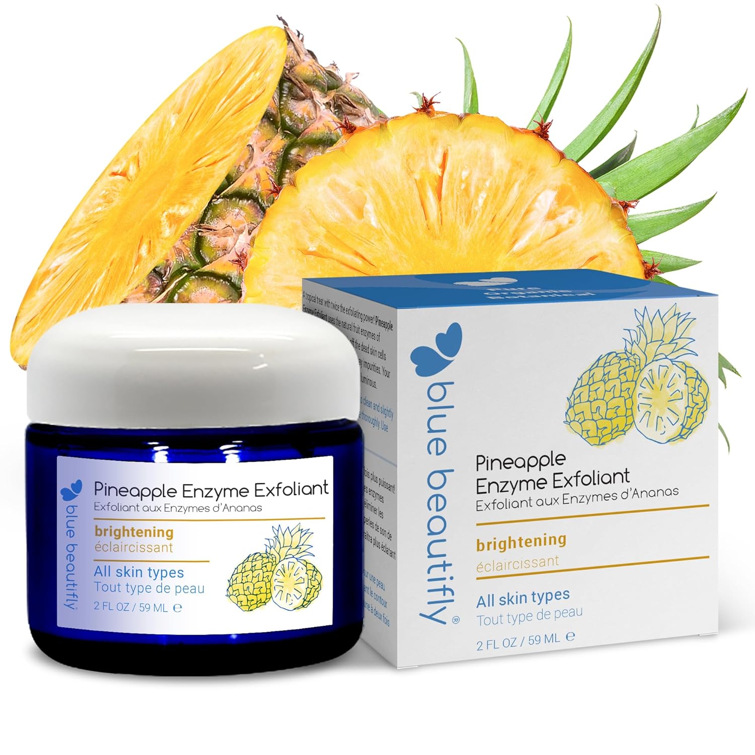 Blue Beautifly Pineapple Enzyme Face Exfoliator | Enriched with ...