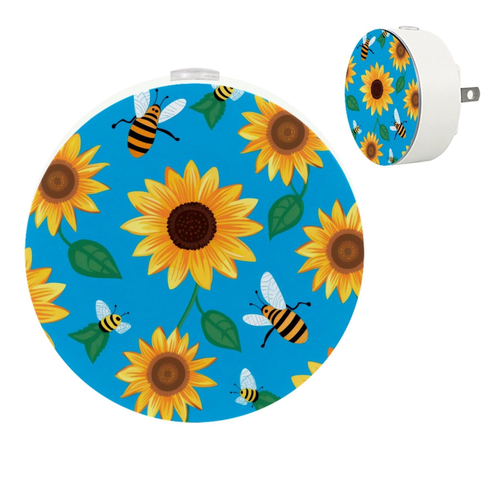 Blue Bee Flower Automatic night lights plug into wall Dusk to Dawn ...