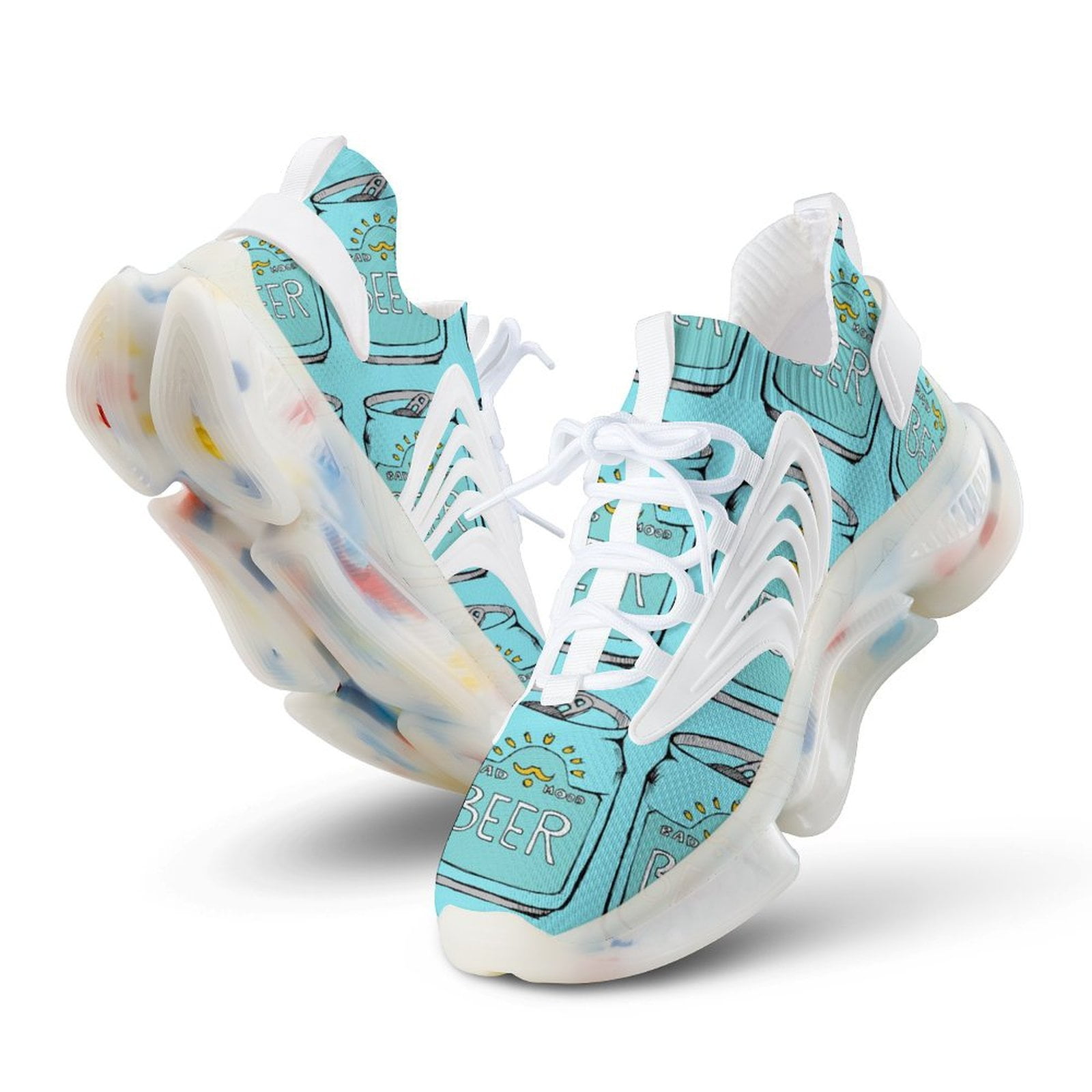 Blue, Beer Walking Shoes for Men Woman Lightweight Tennis Fashion ...