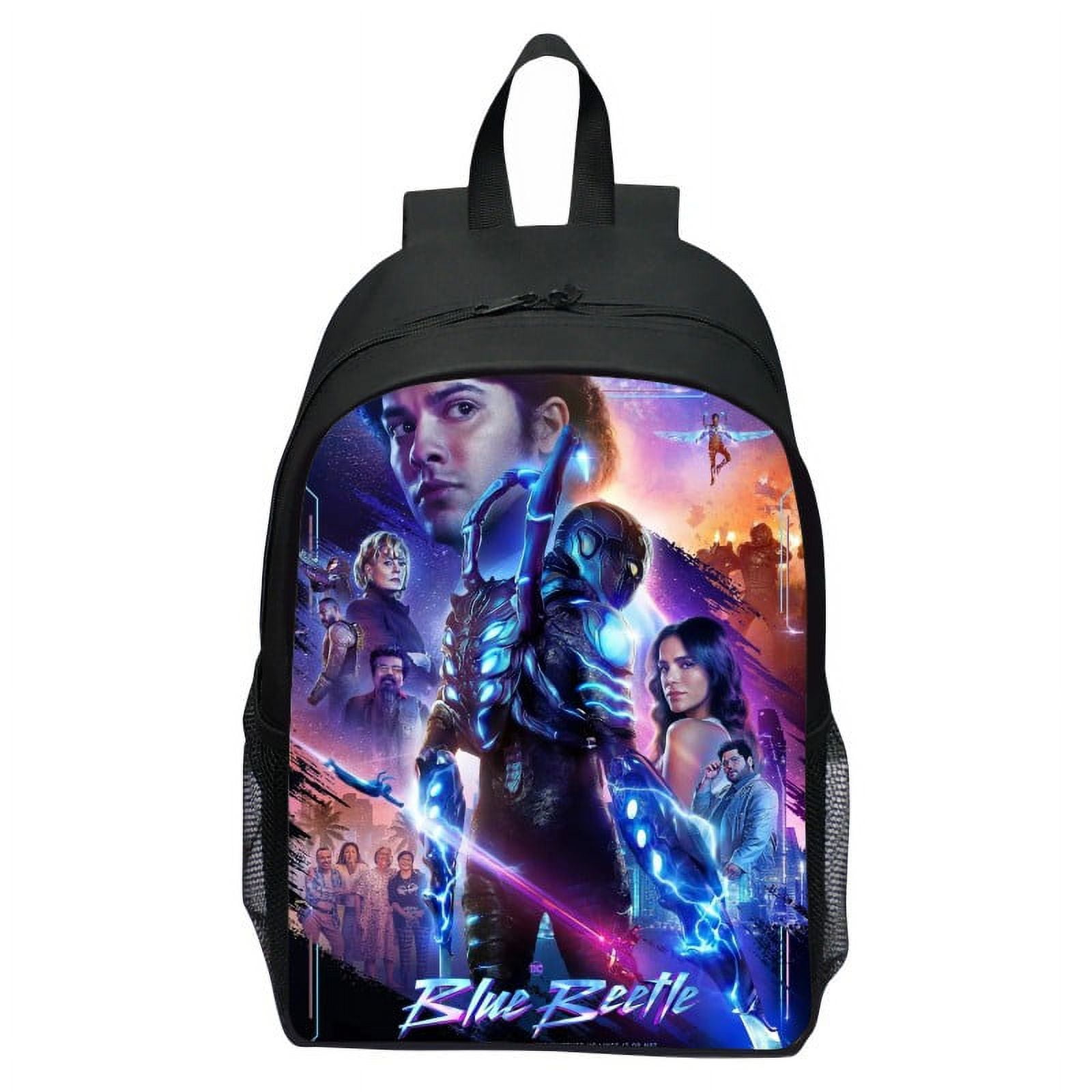Blue Beetle Anime Backpack for Teens Womens Mens Stylish Daypack Purse ...