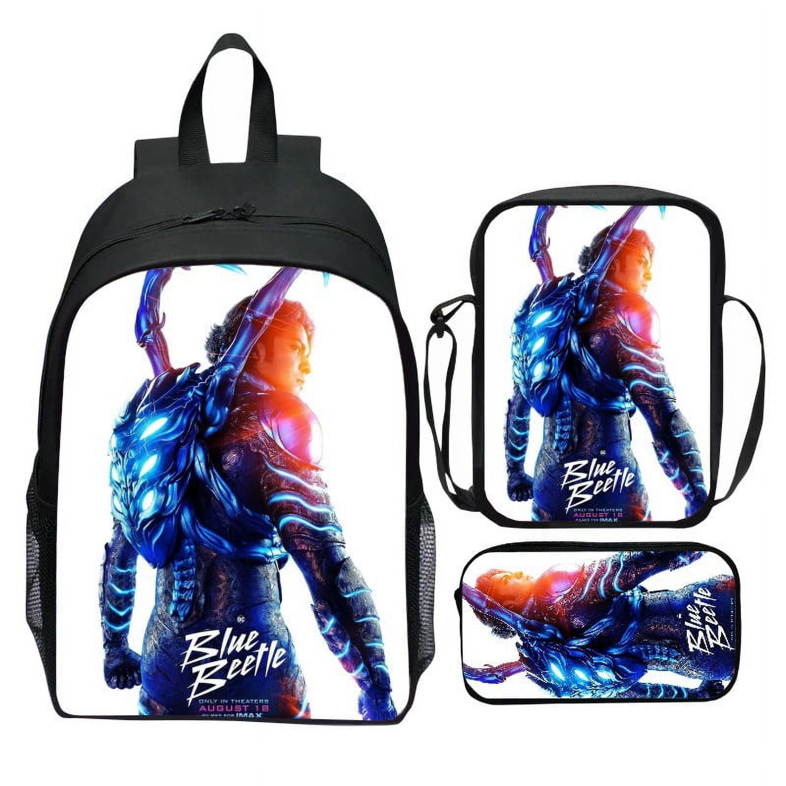 Blue Beetle Anime Backpacks Cartoon Laptop Backpack Daypack 3D Printed ...
