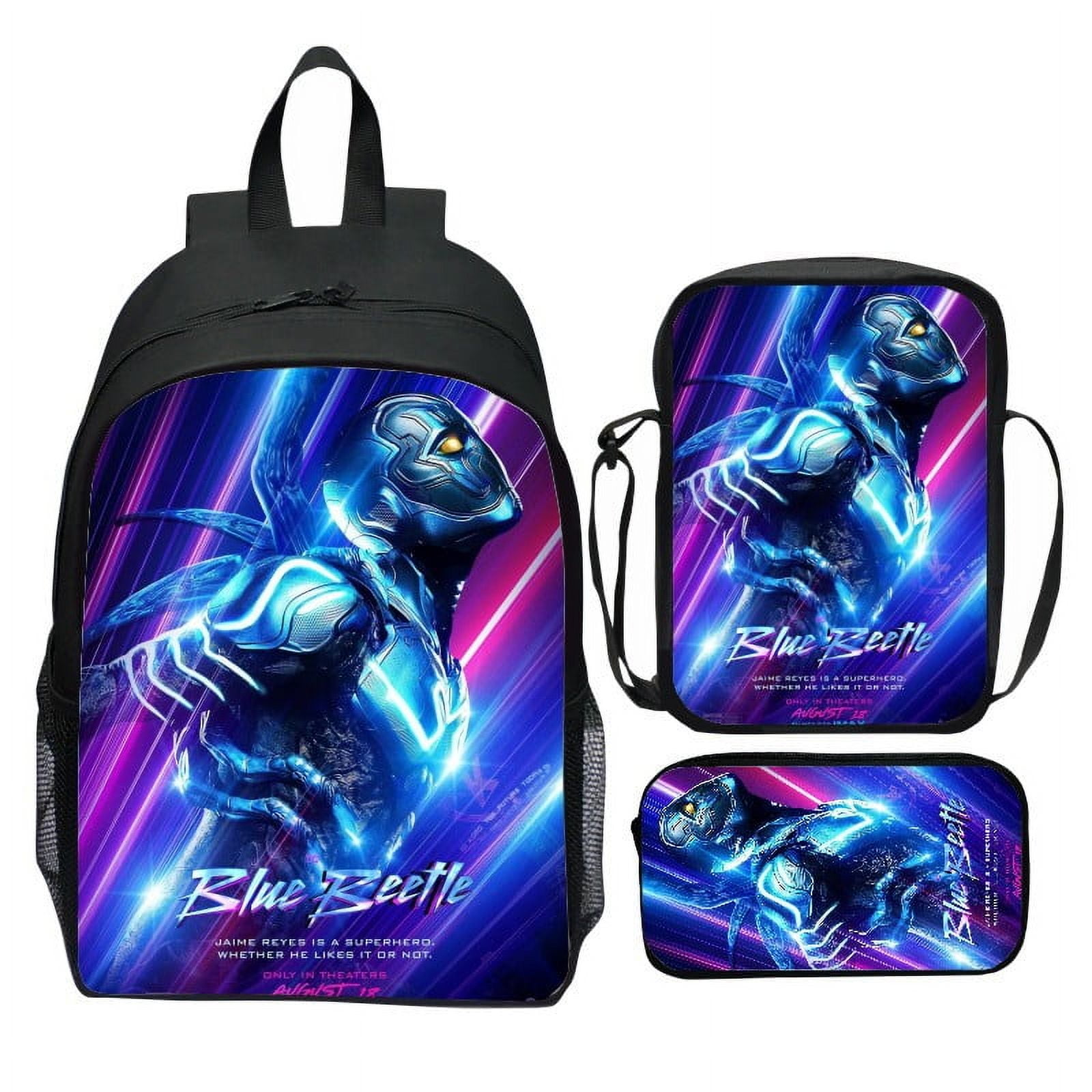 Blue Beetle Anime Backpacks Cartoon Laptop Backpack Daypack 3D Printed ...