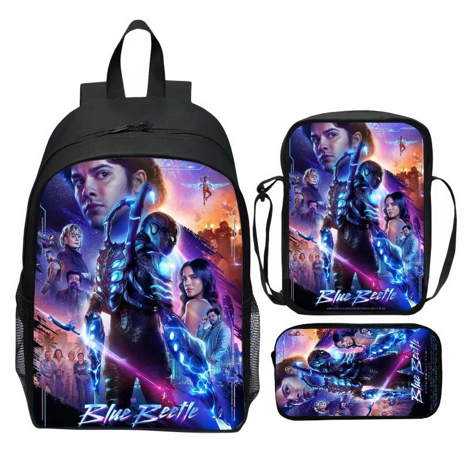 Blue Beetle Anime Travel Backpack for Teens/Womens/Mens/ Casual Daypack ...