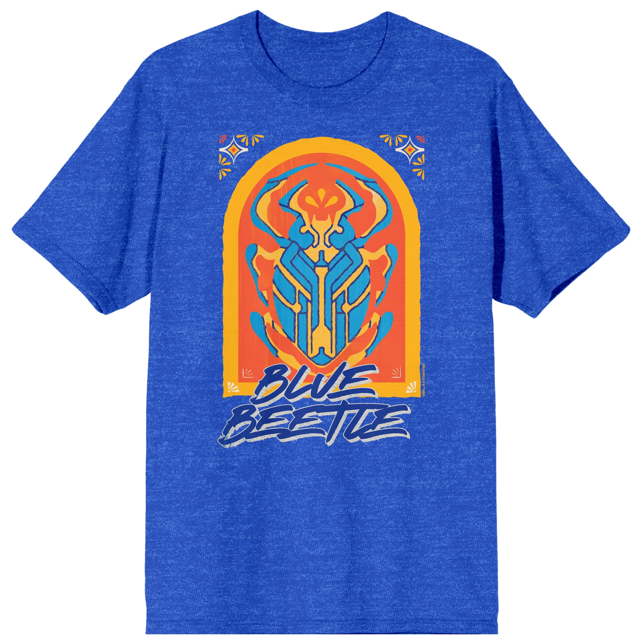 Blue Beetle Beetle In Frame Crew Neck Short Sleeve Royal Heather Men's ...