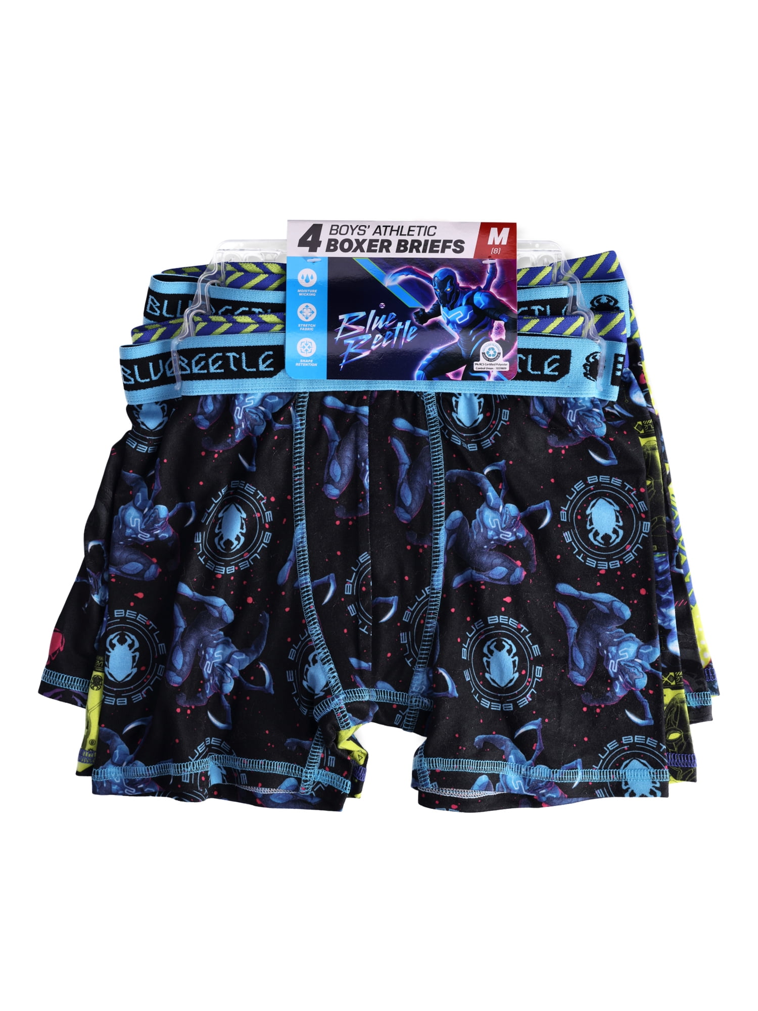 Blue Beetle Boys Boxer Briefs Underwear, 4-Pack, Sizes XS-XL - Walmart.com
