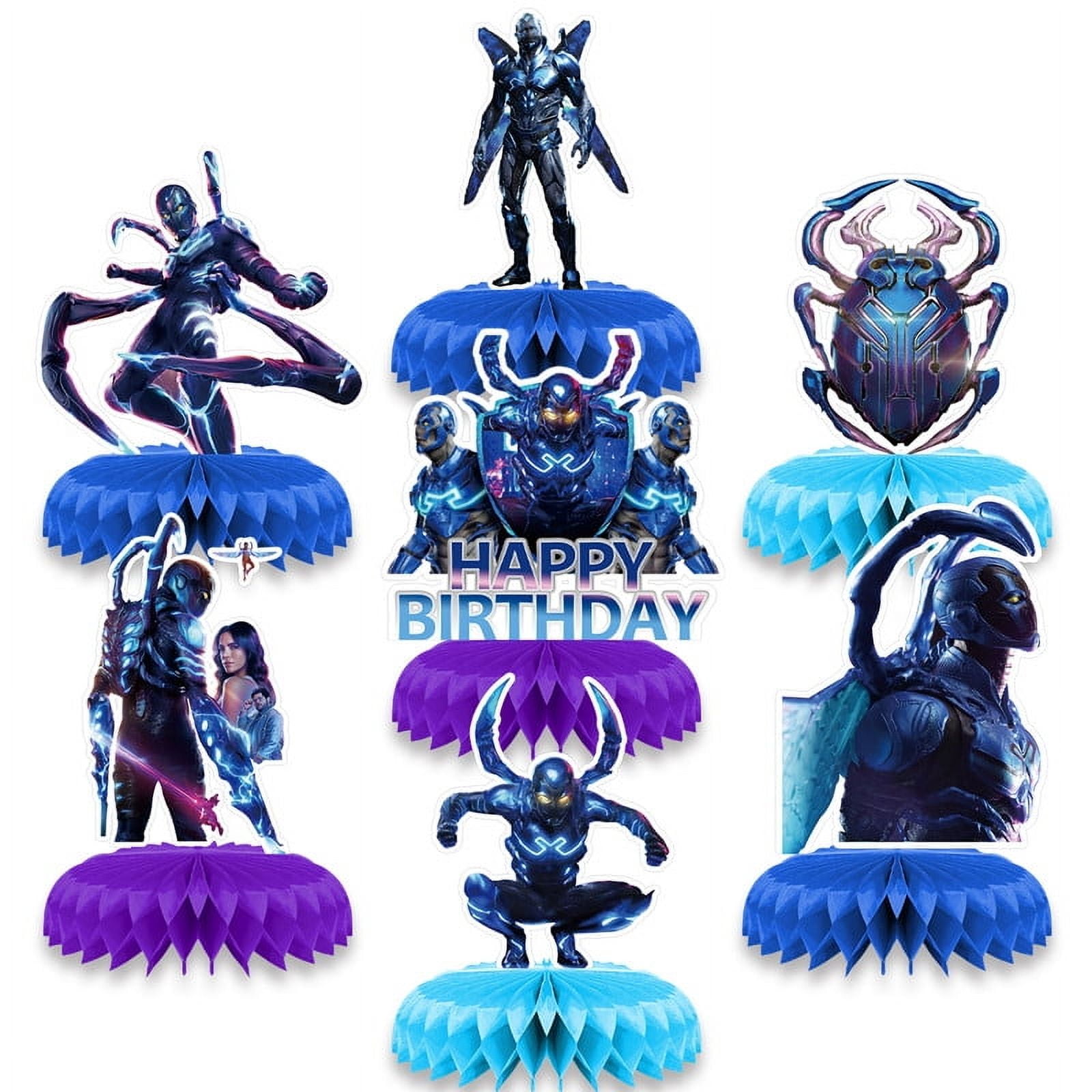 Blue Beetle Honeycomb Centerpieces Table Toppers Decorations for ...
