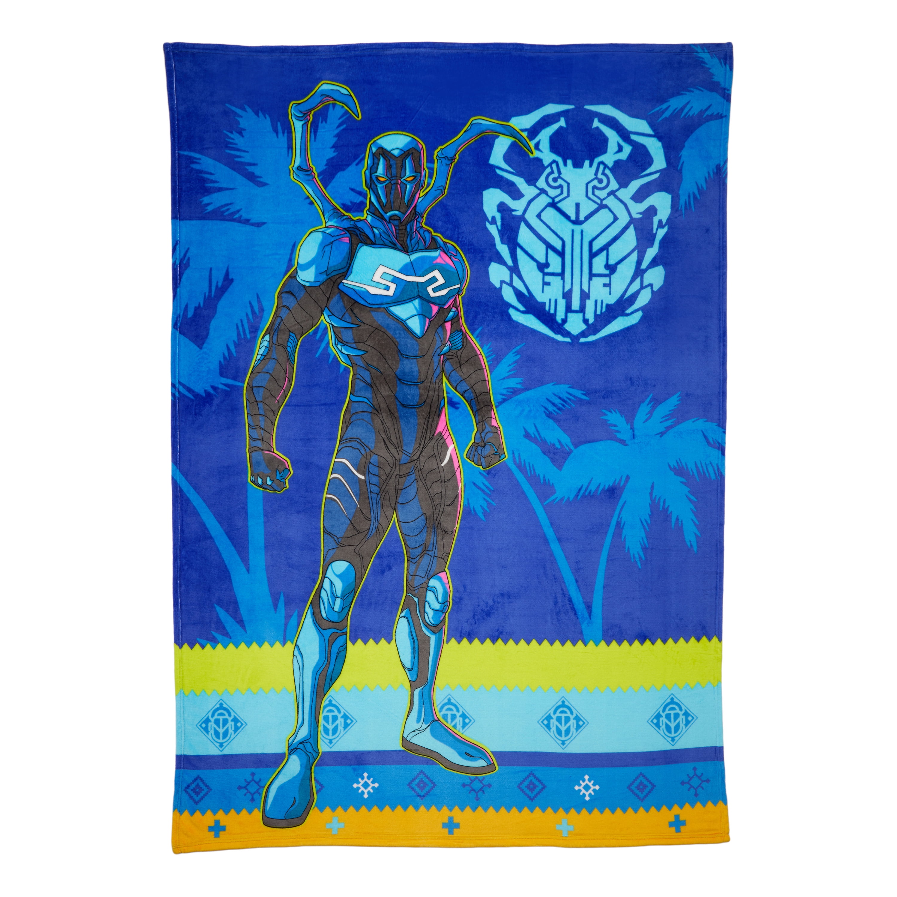 Blue Beetle Kids Plush Blanket, Twin/Full Size 62"x90", Blue, DC Comics - Walmart.com