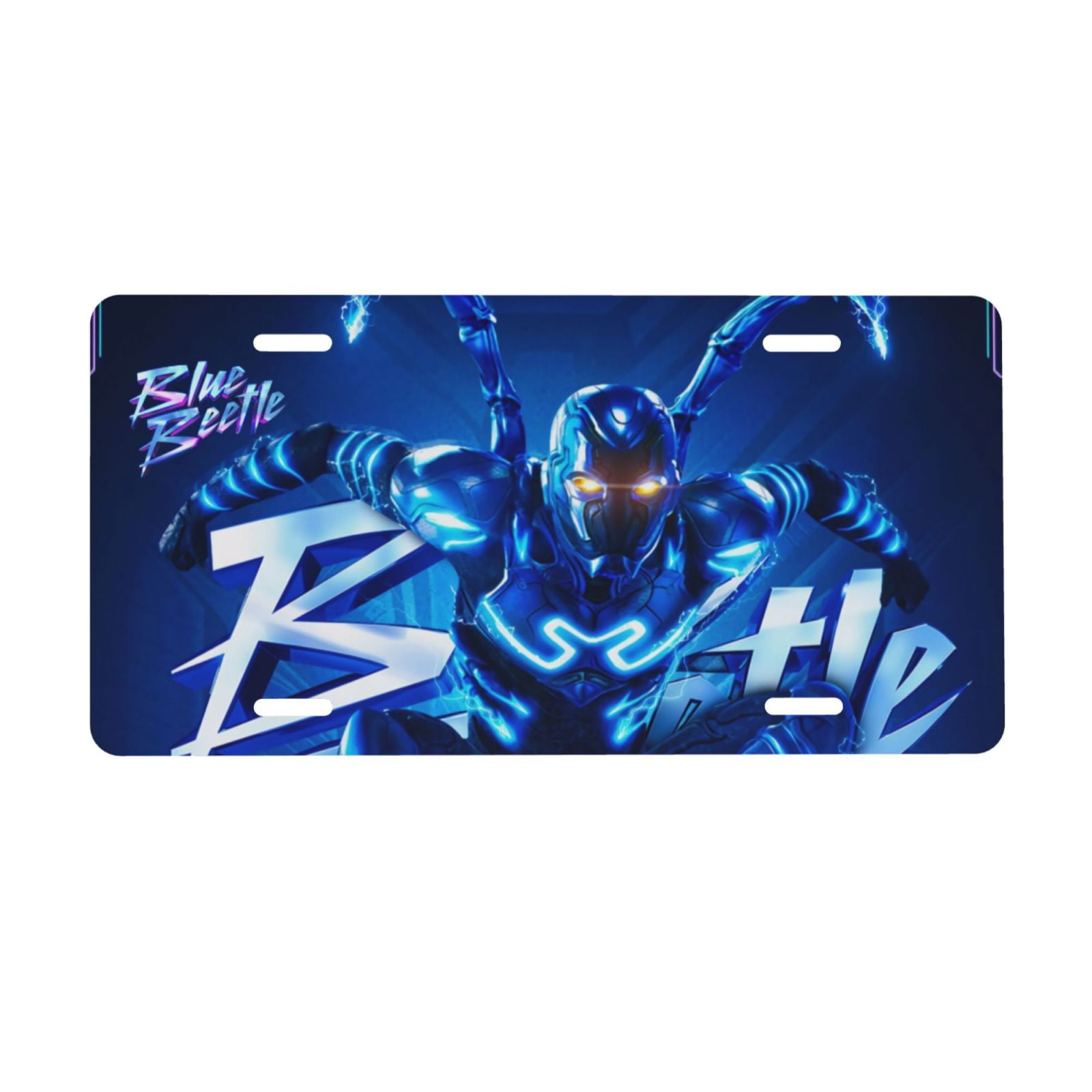 Blue Beetle License Plate, Car Front License Plates With 4 Holes, Metal ...