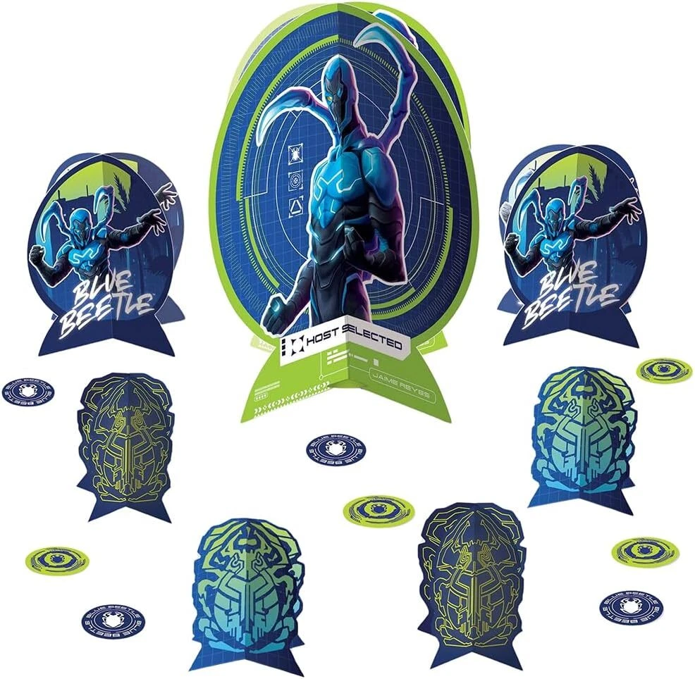 Blue Beetle Movie Dc Comics Superhero Birthday Party Table Decorating ...