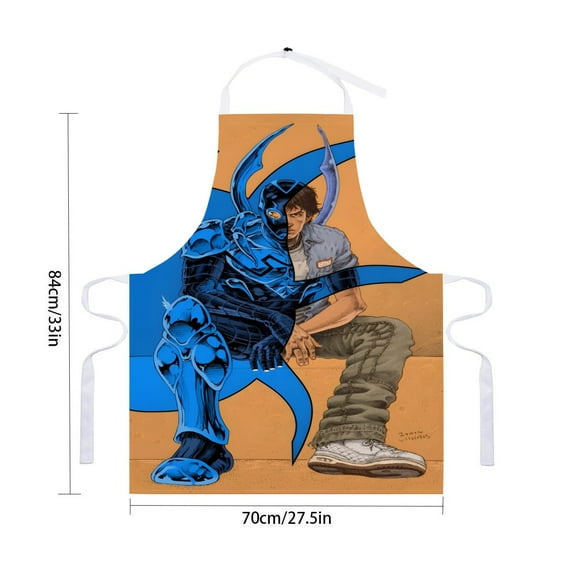 Blue Beetle apron with pockets and waterproof option, adjustable adult ...