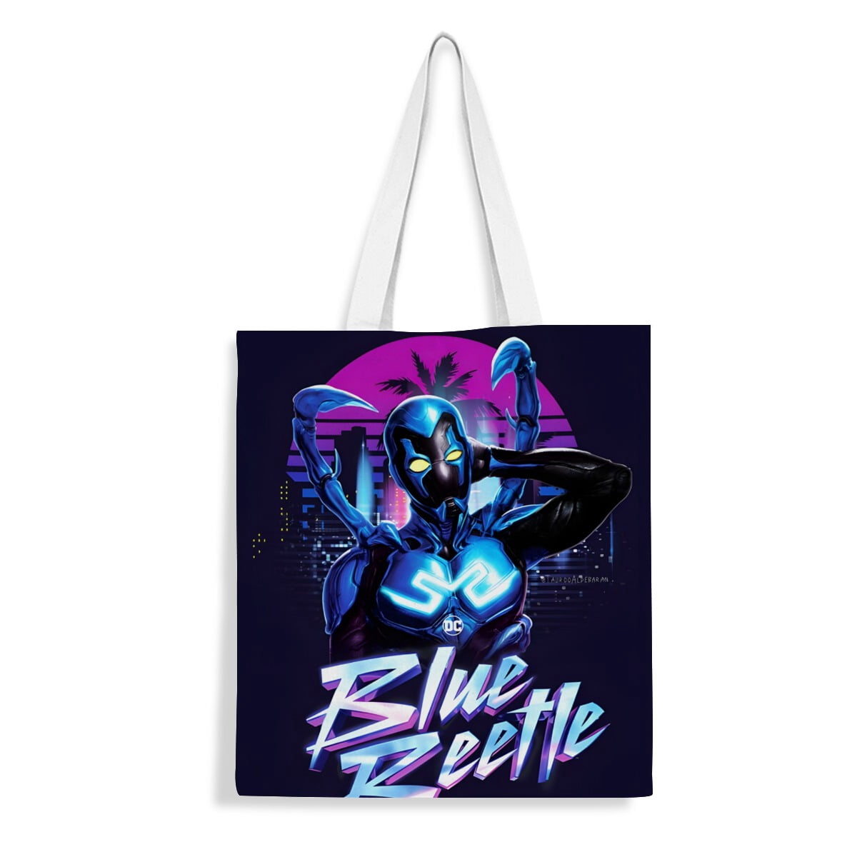 Blue Beetle canvas Tote Bag Handbag: Women’s reusable tote with a chic ...
