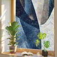 Blue Beige Black Lines Window Privacy Film, Rainbow Film Decorative ...