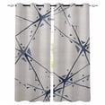 Blue Beige Blackout Curtains for Bedroom/Living Room, Thermal Insulated ...