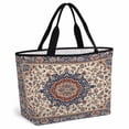 Blue Beige Boho Beach Bag for Women, Large Breathable Mesh Beach Tote ...