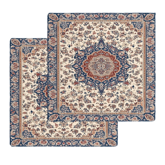 Blue Beige Boho Kitchen Dish Towels for Drying Dishes Set of 2, Vintage ...