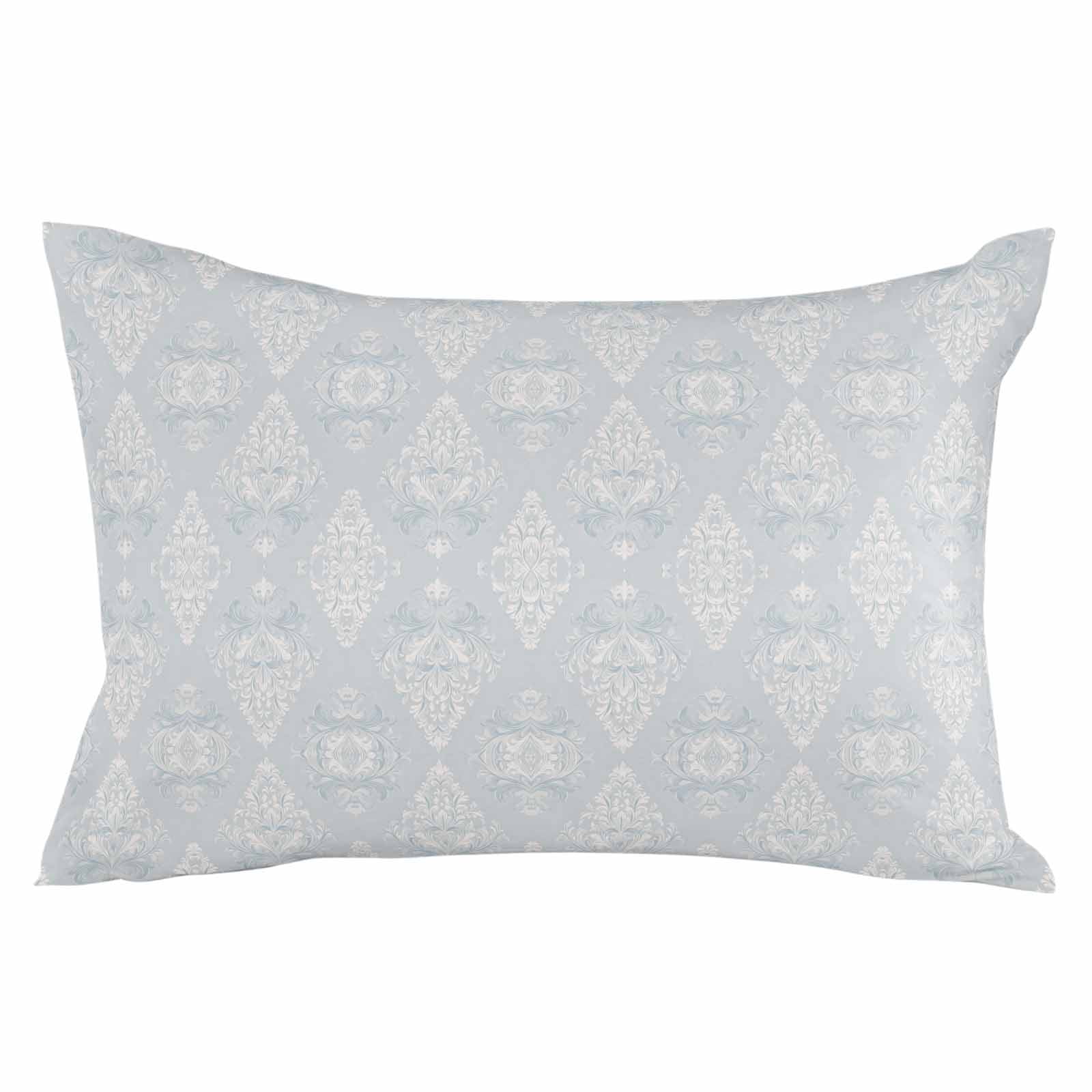 Blue Beige Floral Boho Throw Pillow Cover 16 x 24 Inch Decorative ...