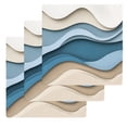 Blue Beige Ombre Kitchen Dish Towels for Drying Dishes Set of 3 ...