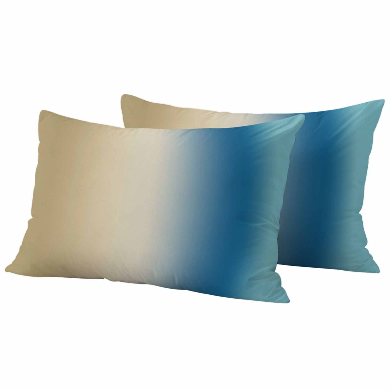 Blue Beige Ombre Outdoor Waterproof Pillow Covers, Contemporary Art ...