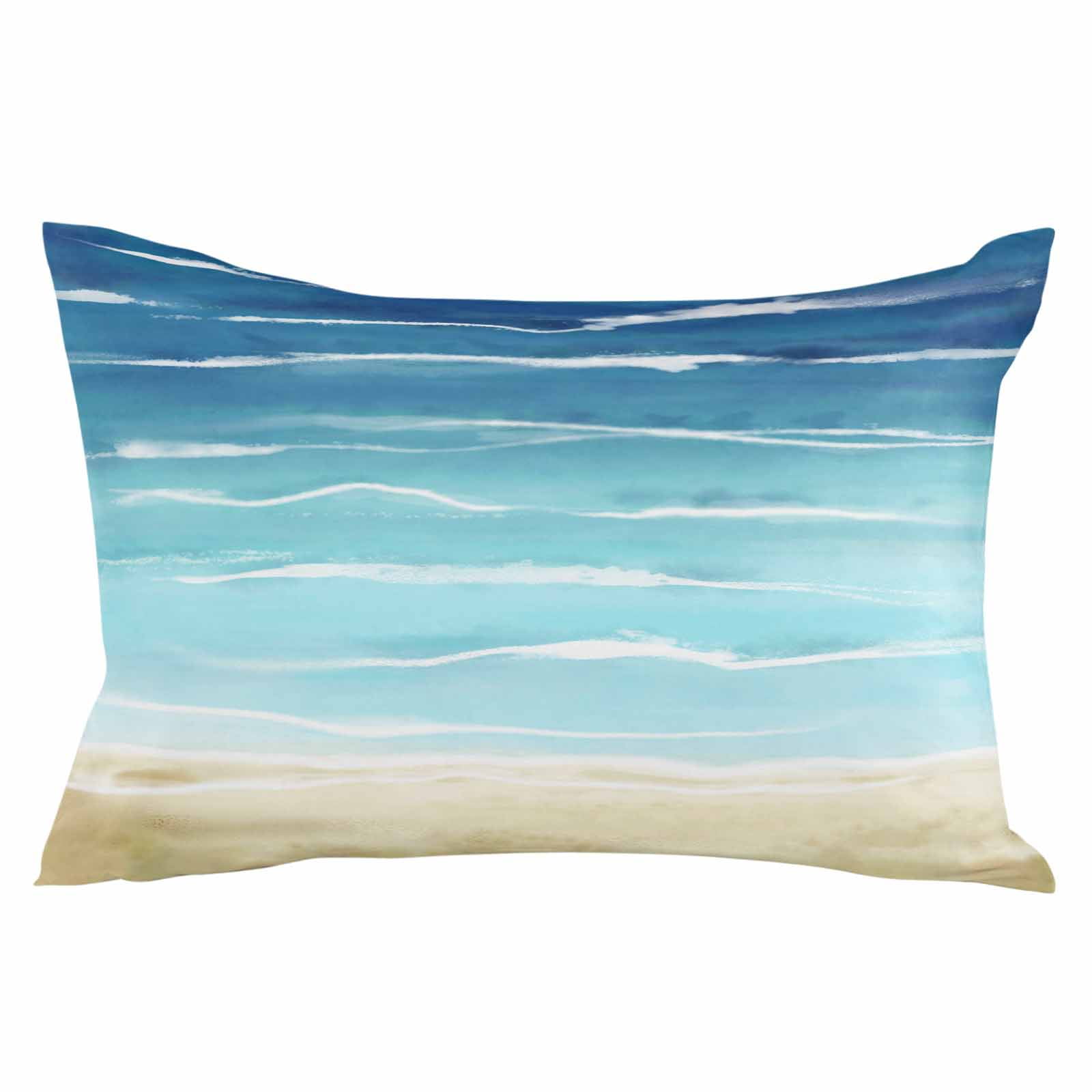 Blue Beige Ombre Throw Pillow Cover 20 x 26 Inch Decorative Pillow ...