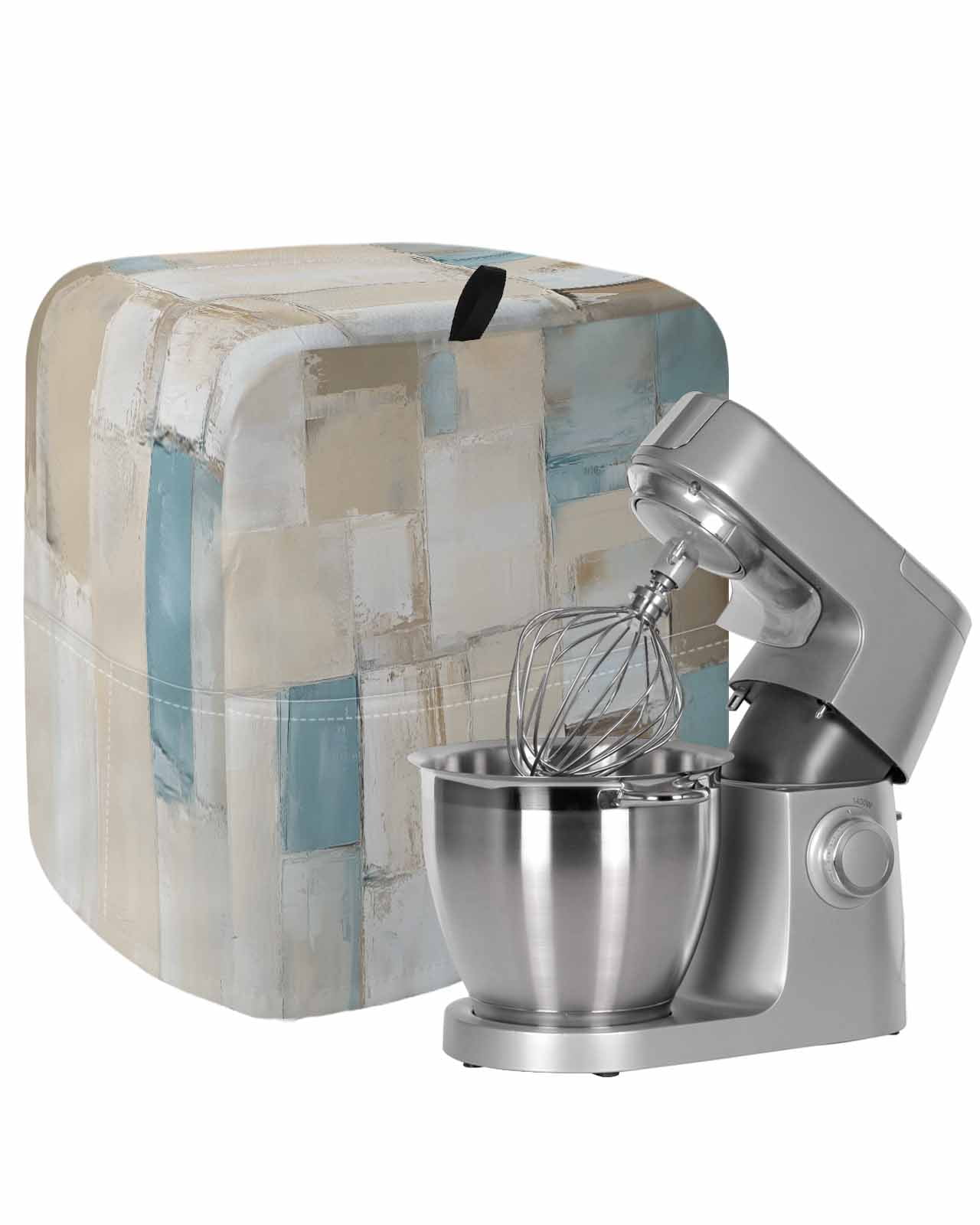 Blue Beige Stand Mixer Dust Cover with Storage Pocket & Handles, Modern ...