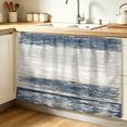 Blue Beige Stripes Cabinet Curtain, Vintage Rustic Minimalist Nautical ...