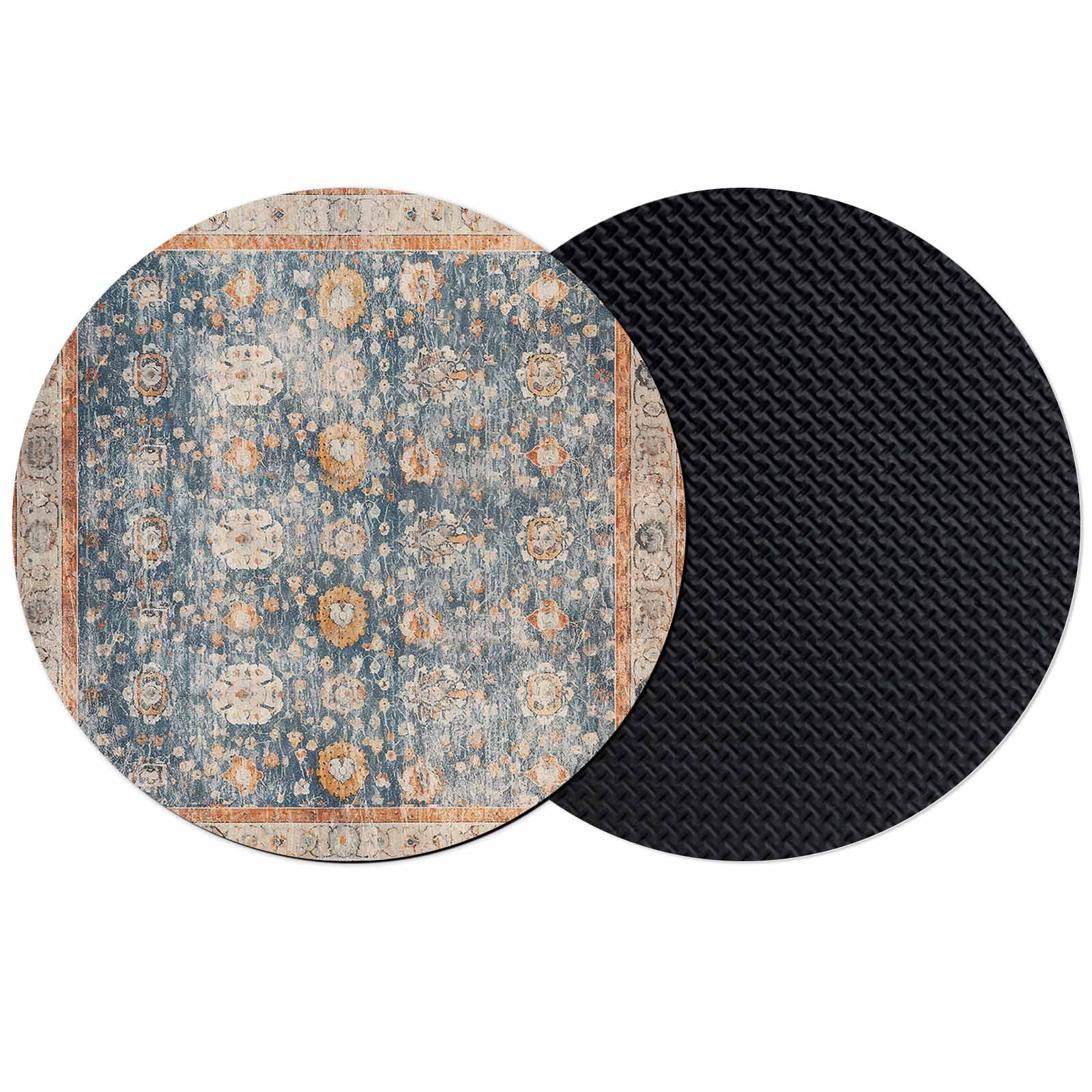 Blue Beige Vintage Coasters Set of 2, Modern Geometric Abstract Art ...