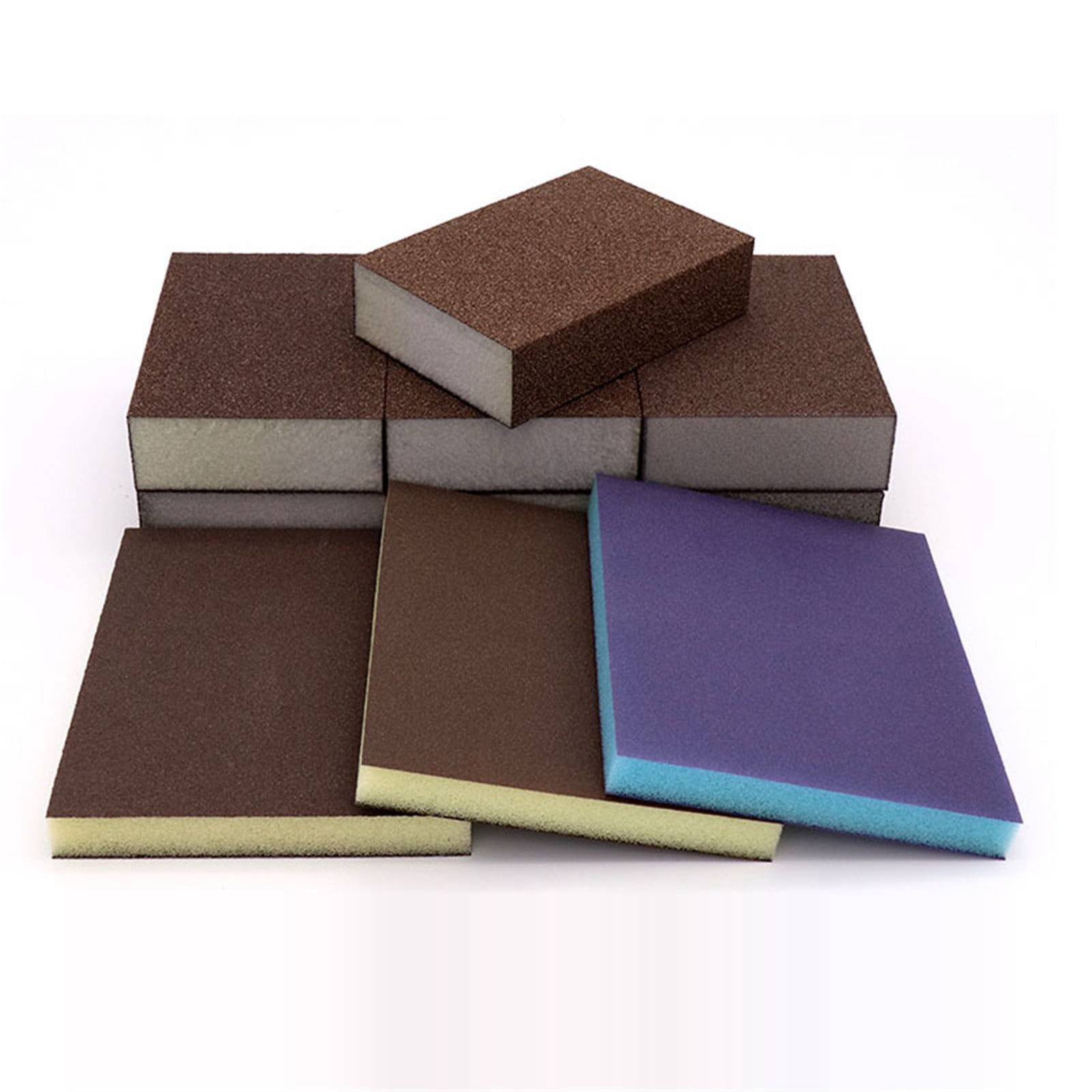 Blue Bendable Sponge Sanding Block, Handheld Sanding Pad For Wood ...