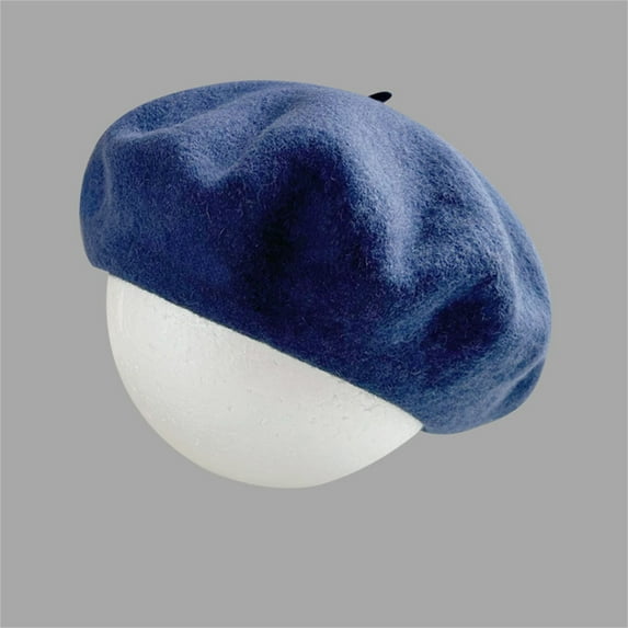 Blue Berets for Women Men Wool Beret Hat French Beret Cap Winter Artist ...