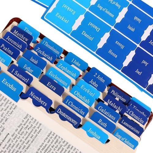 Blue Bible Tabs for Men's Bible Studies & Small Groups, Large Print ...