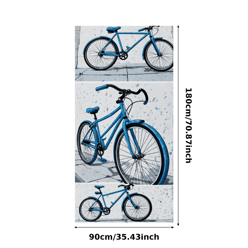 Blue Bicycle Themed Backdrop Banner Background Decorations for Cycling ...