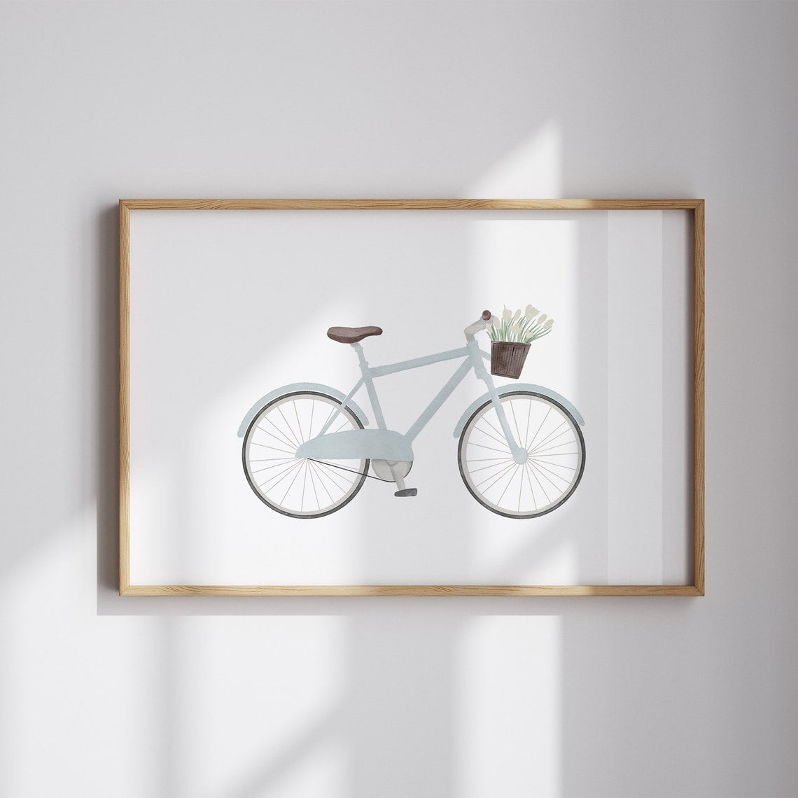 Blue Bike Nursery Art Vintage Travel Art Unframed Paper Print - Walmart.com